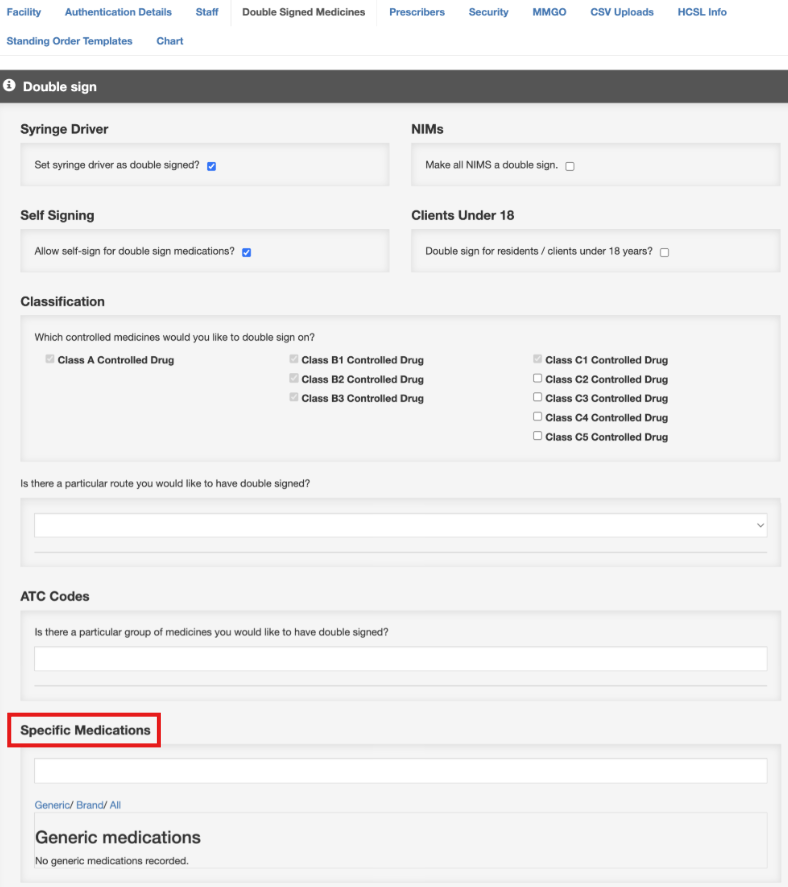 Set a medication for double signing – MediMap