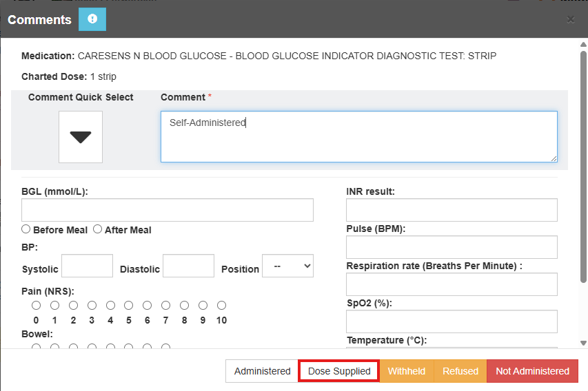 Self-administering medications – MediMap