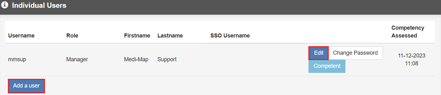 Manager access to MediMap – MediMap