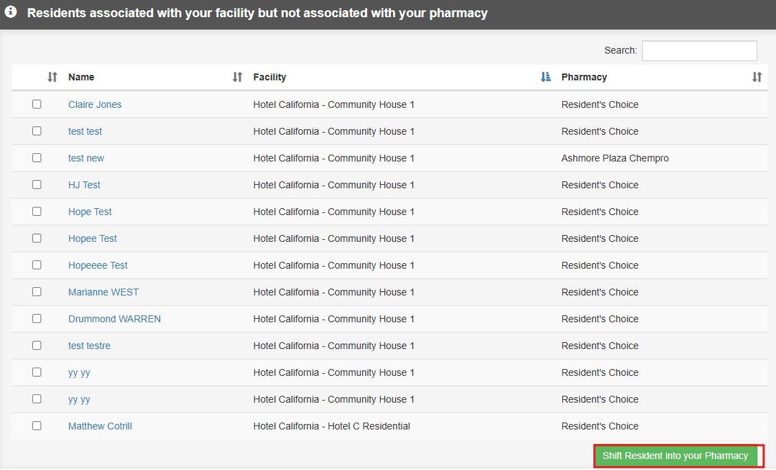 Transfer of pharmacy supply – MediMap