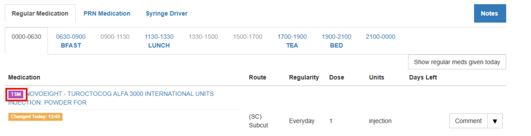 Time Sensitive Medications – MediMap