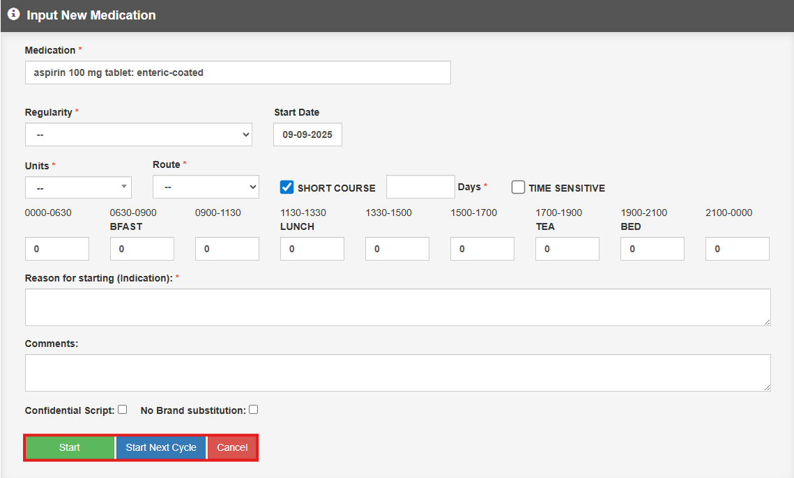 Chart and edit a medication – MediMap