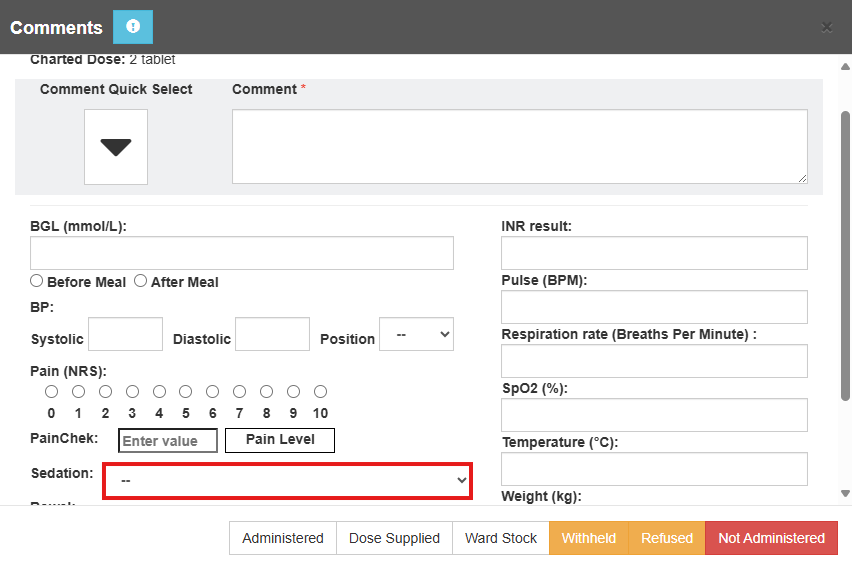 Sedation Scores – MediMap